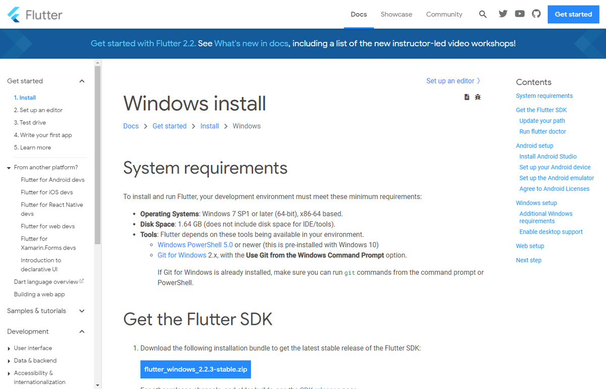 [flutter] flutterの開発環境を作る【Android Studio ＋ windows】 – monlog tech
