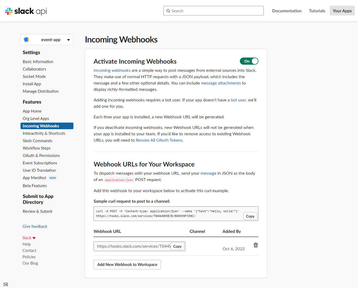 [laravel6] slackにWeb APIでメッセージを送る – monlog tech